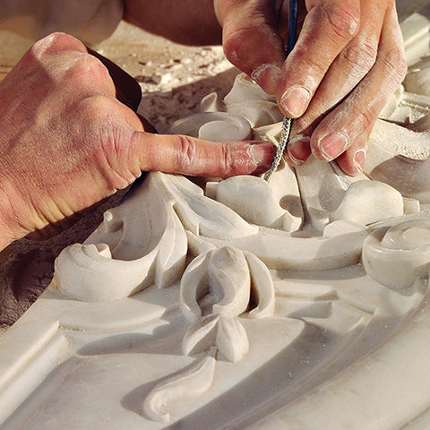 Hand-carved Stone Fireplace Mantels - Francois & Co.